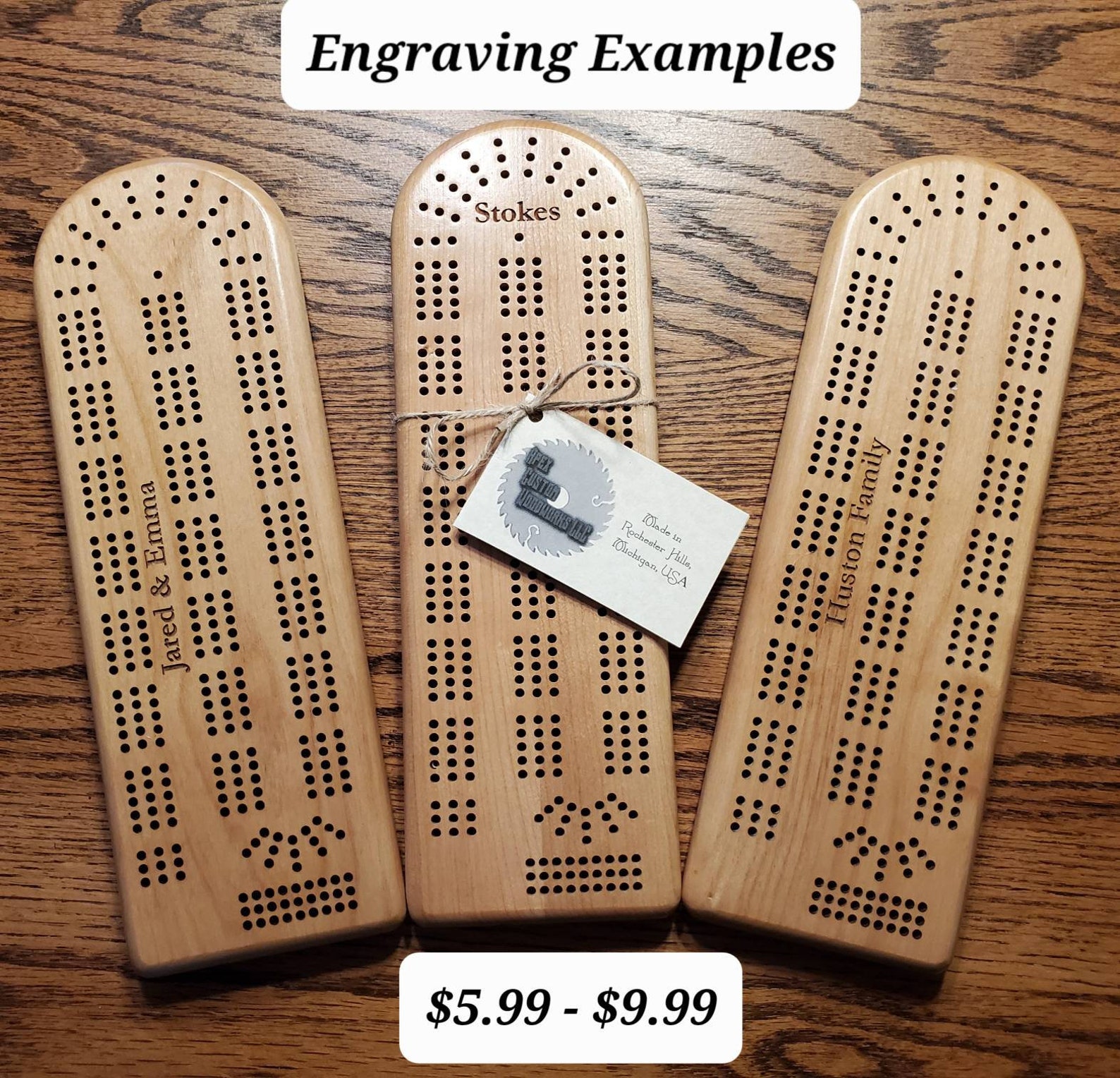 Cribbage Board With Pegs and Optional Peg Storage. PERSONALIZATION IS ...
