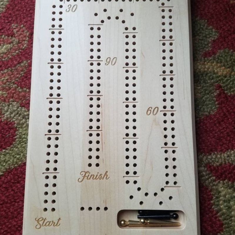 Cribbage Board Template - Etsy