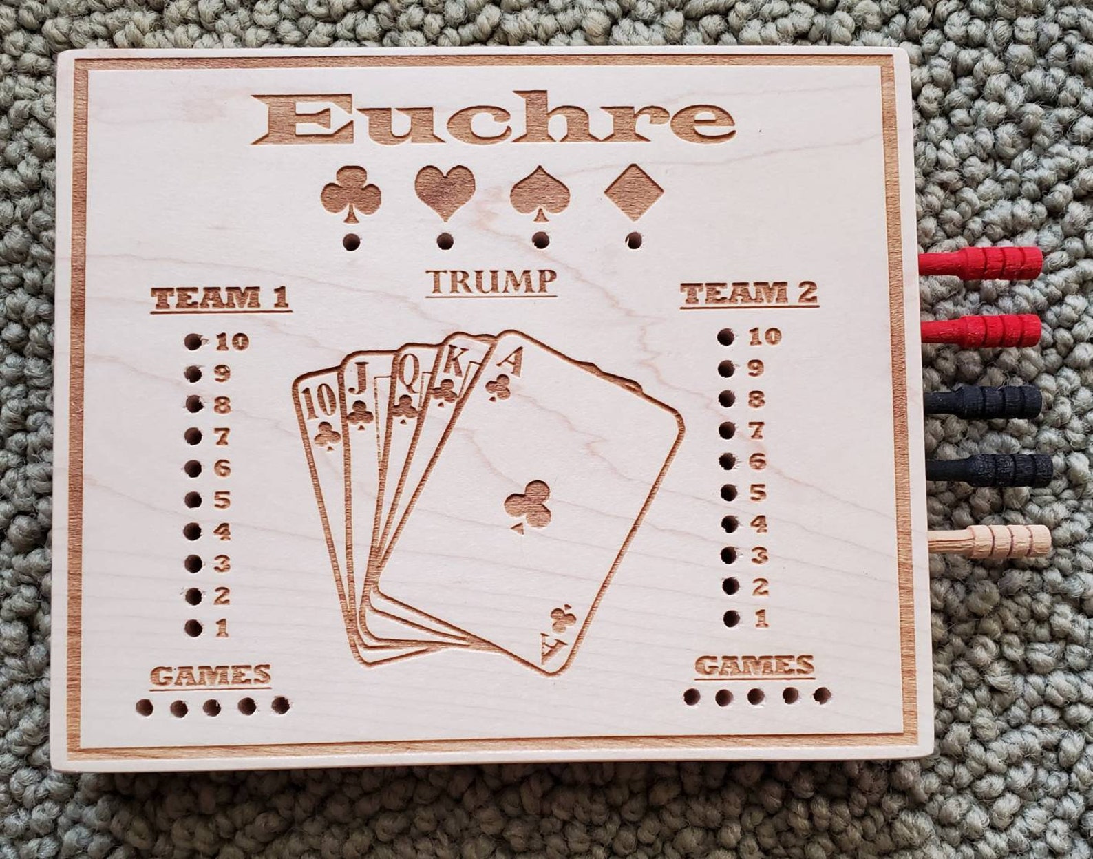 Euchre Score Board With Pegs WARNING Contains Small Parts Etsy euchre-score-board-with-pegs-warning-contains-small-parts-etsy