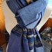Denim Patchwork Scarf, Flannel and Denim Oversized Scarf, Unisex Scarf ...