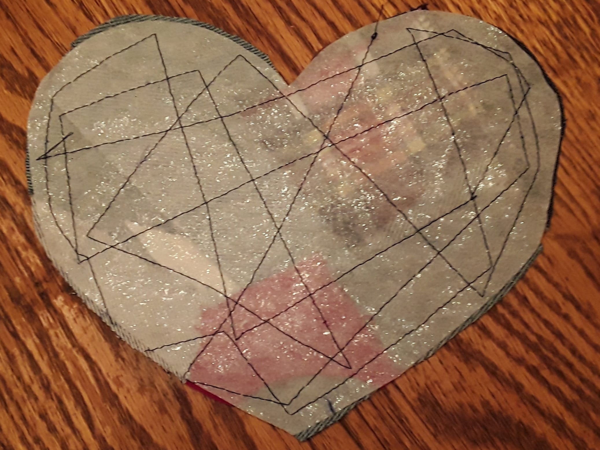 Heart Applique, Tattered Heart, Patchwork Heart, Iron on Heart ...