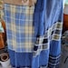 Denim Patchwork Scarf, Flannel and Denim Oversized Scarf, Unisex Scarf ...