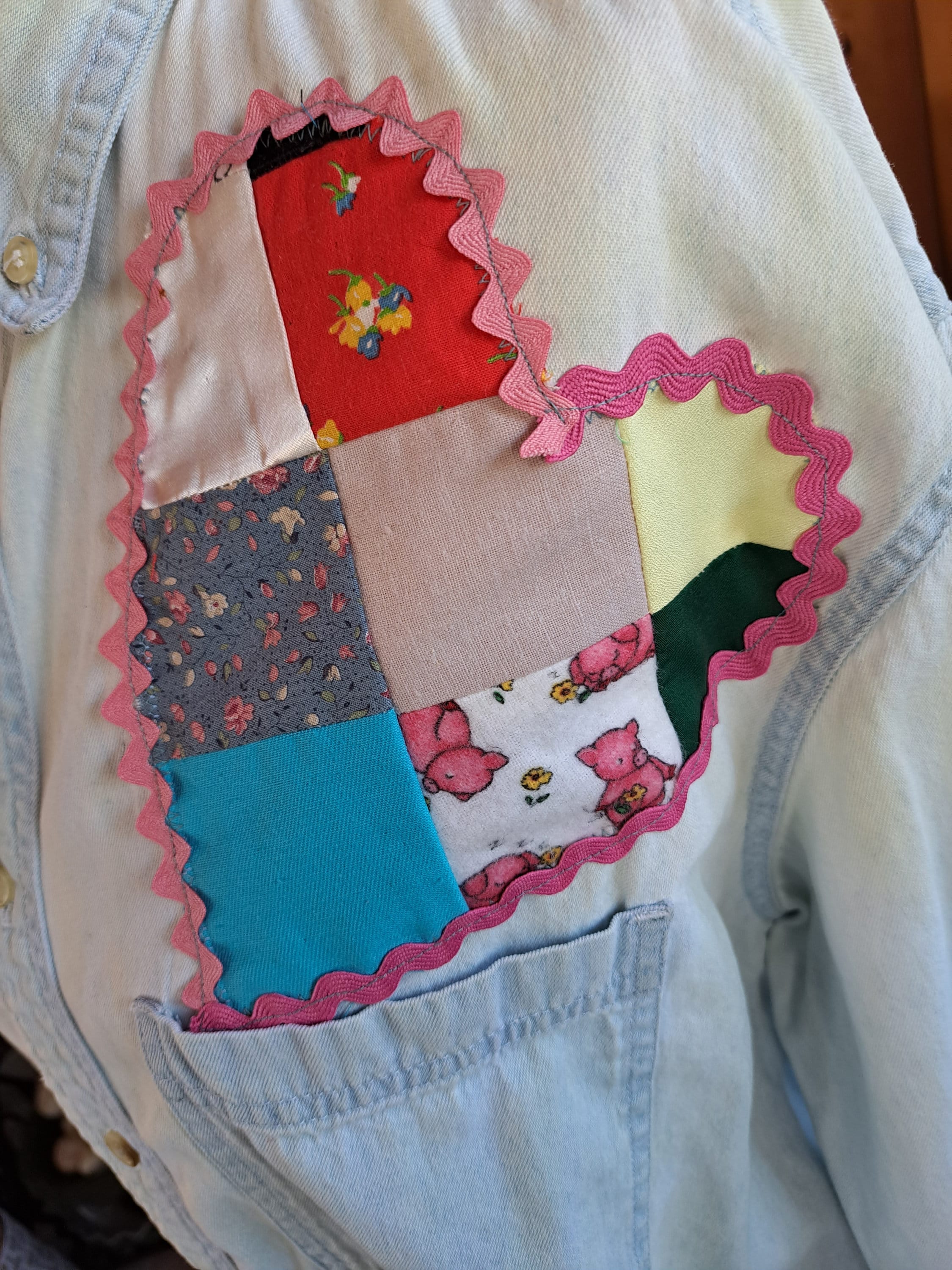 Patchwork Denim Shirt, Vintage Patchwork Quilt, Recycled Denim - Etsy