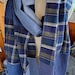 Denim Patchwork Scarf, Flannel and Denim Oversized Scarf, Unisex Scarf ...