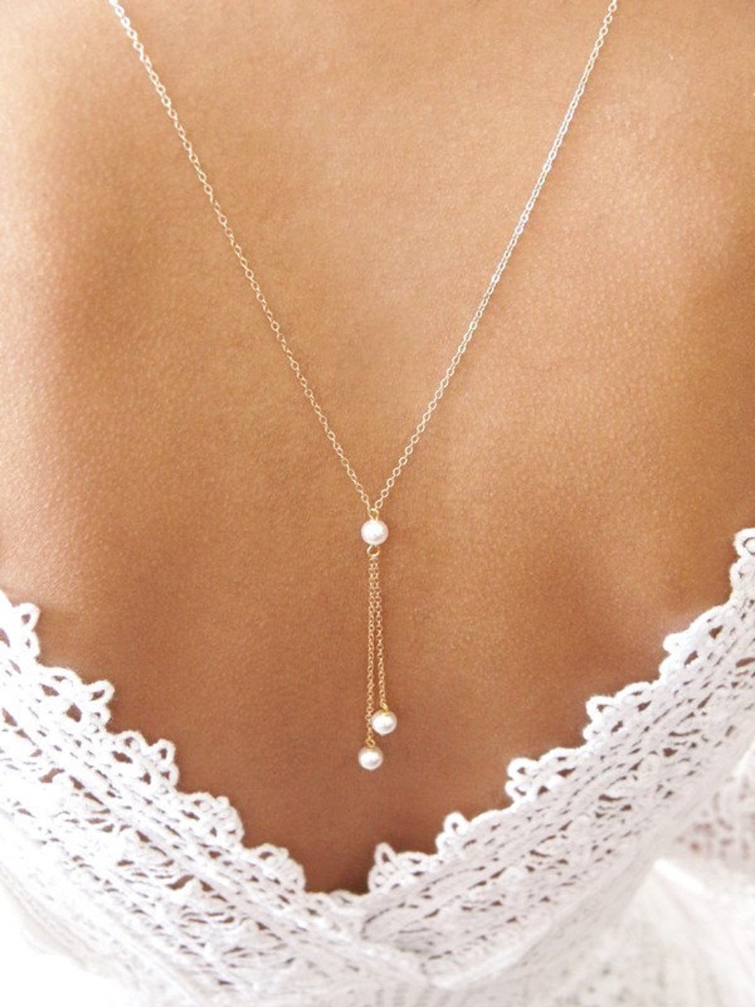 Wedding Jewelry - Wedding Back Necklace - Bridal Back Necklace - Bridal ...