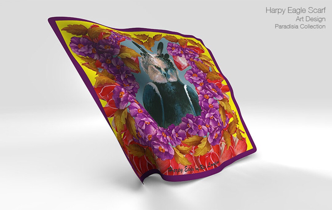 Harpy Eagle by Ro London Silk Satin Scarf - Etsy