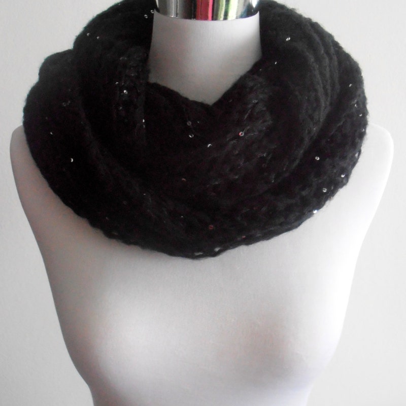 Black Infinity Scarf - Etsy
