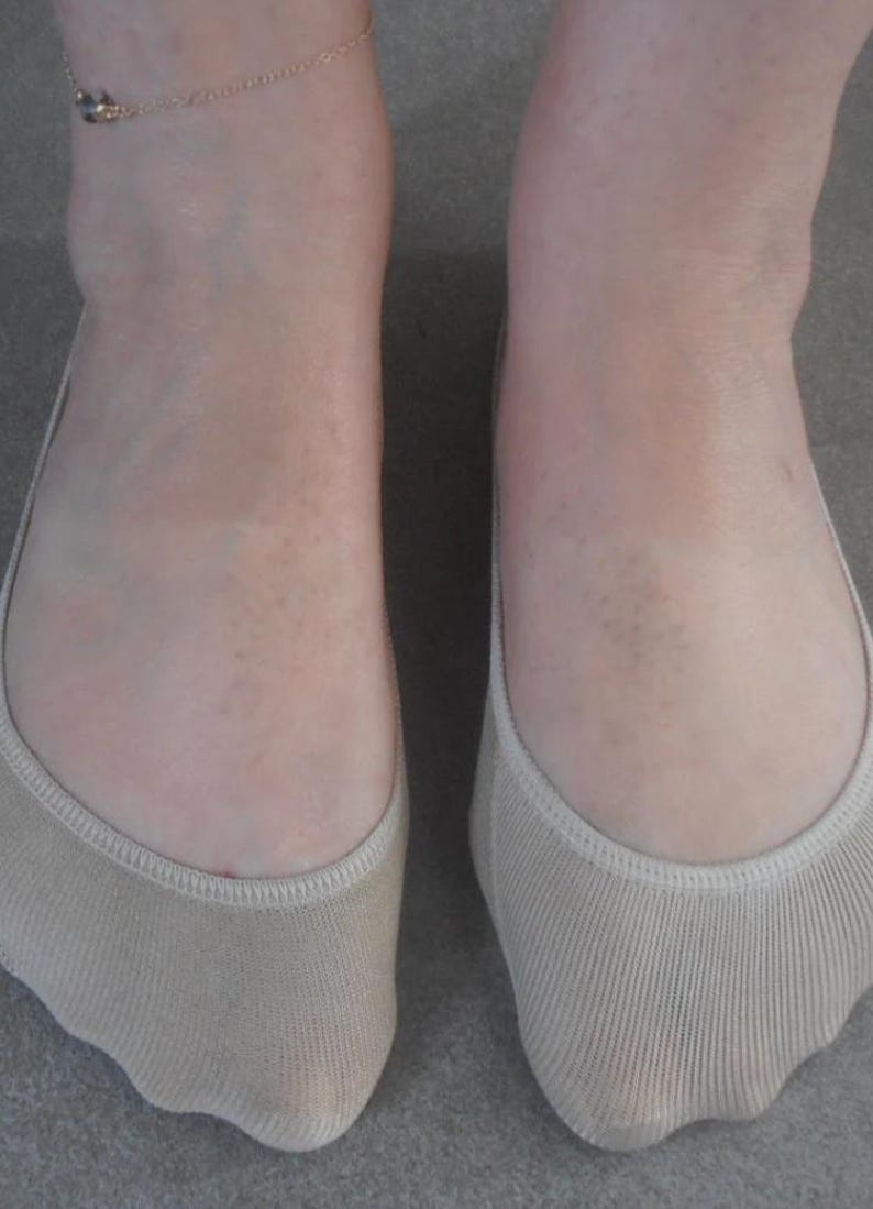 Sand Beige Cotton Blend Footlets: Medium Cut Invisible Socks - Etsy