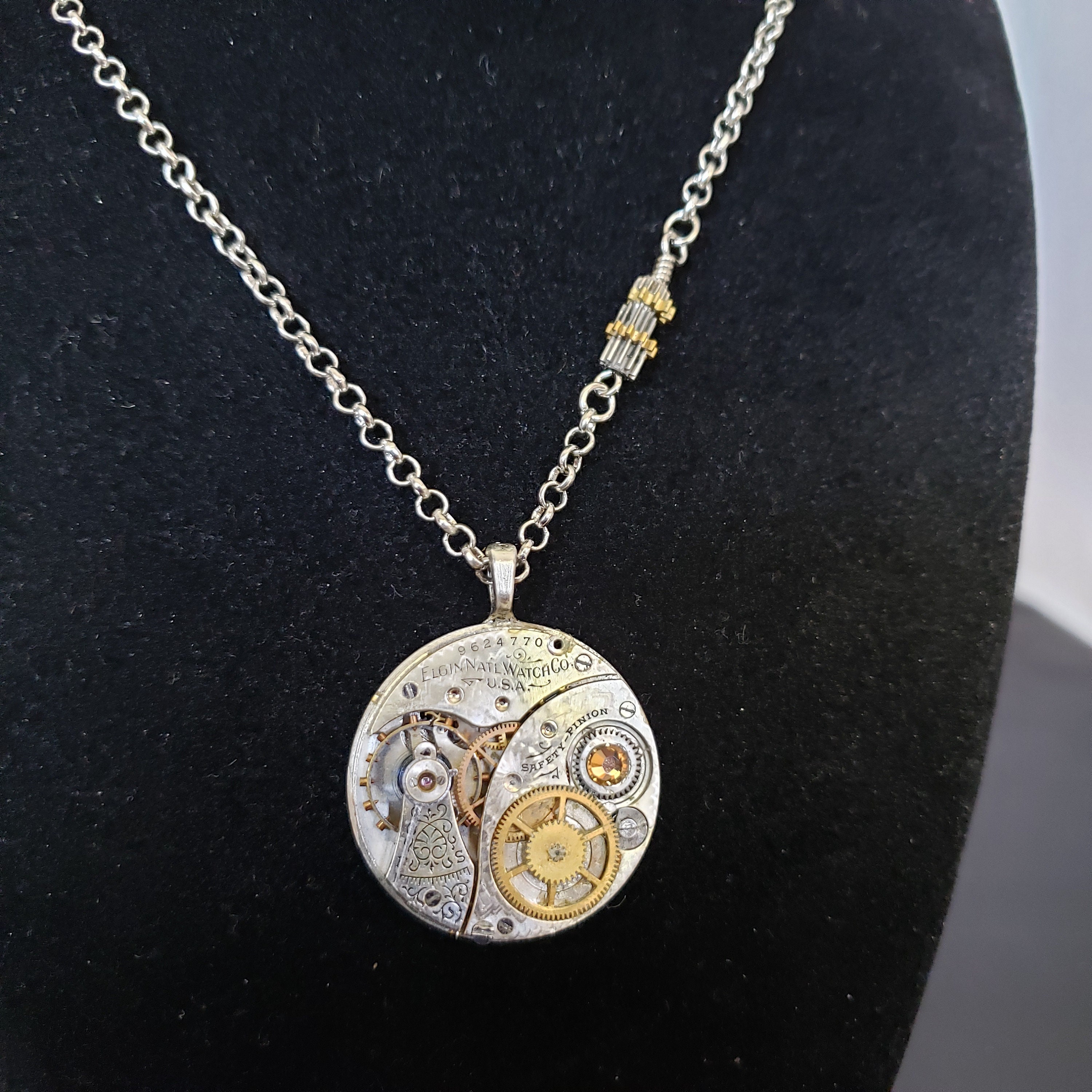 Steampunk Clock Pendant Necklace - Etsy