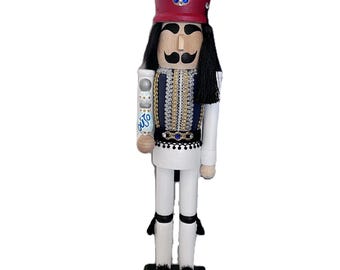 Greek Evzone Nutcracker 14" Blue - Etsy