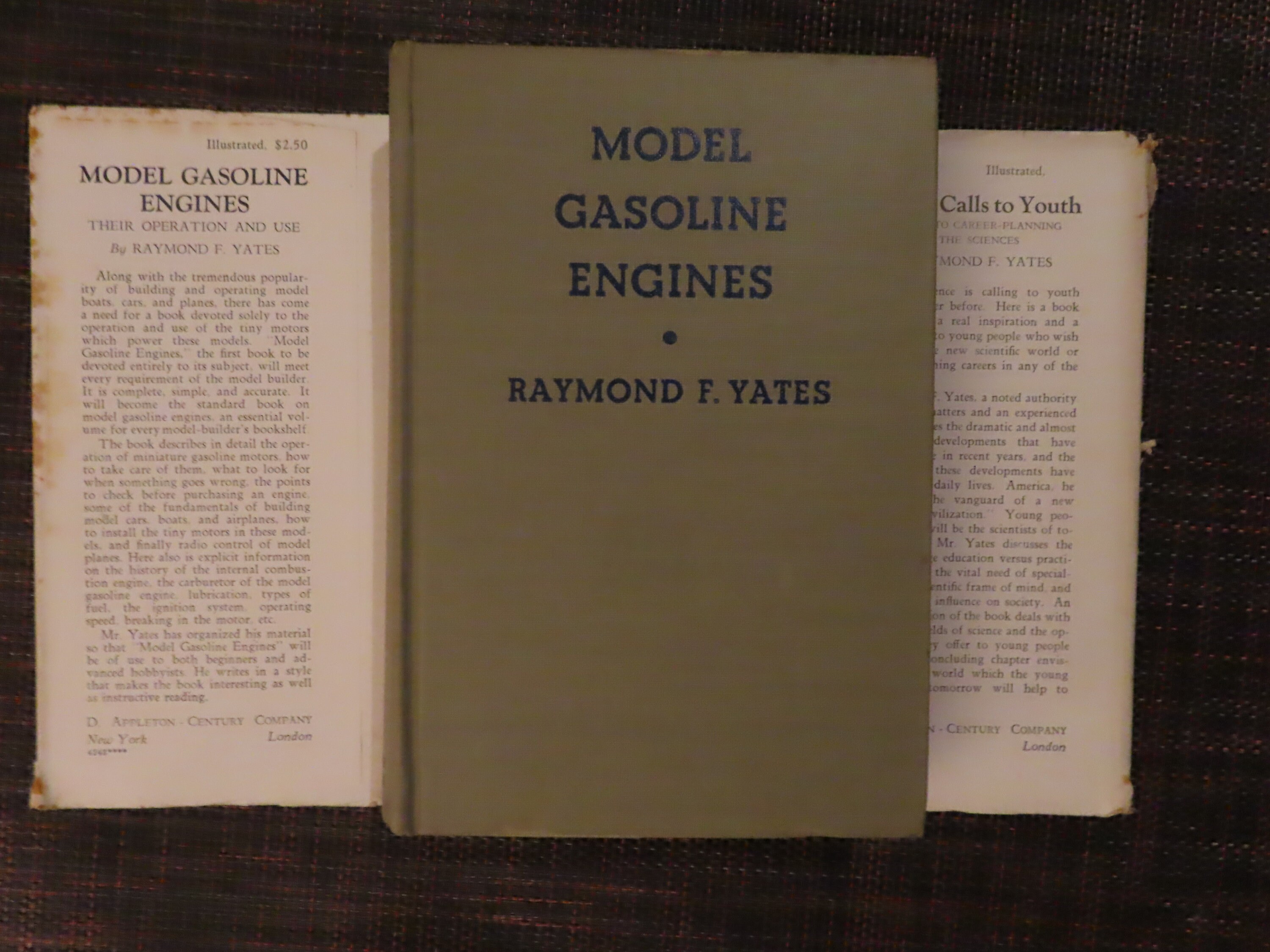 Model Gasoline Engines Raymond Yates 1941 1st Edition Book. Tether Car ...