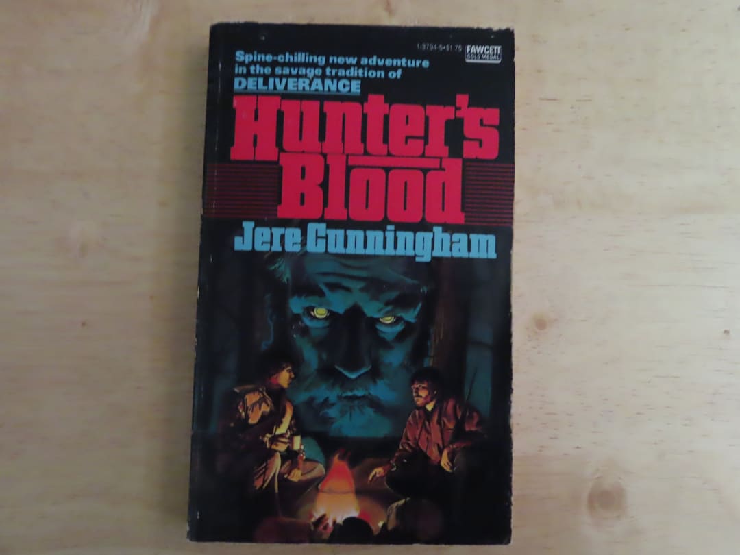 Hunter's Blood Jere Cunningham 1st Edition 1977 Fawcett Gold Medal - Etsy