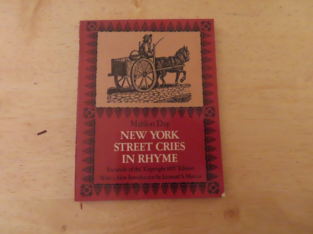 New York Street Cries in Rhyme Mahlon Day Dover Press - Etsy