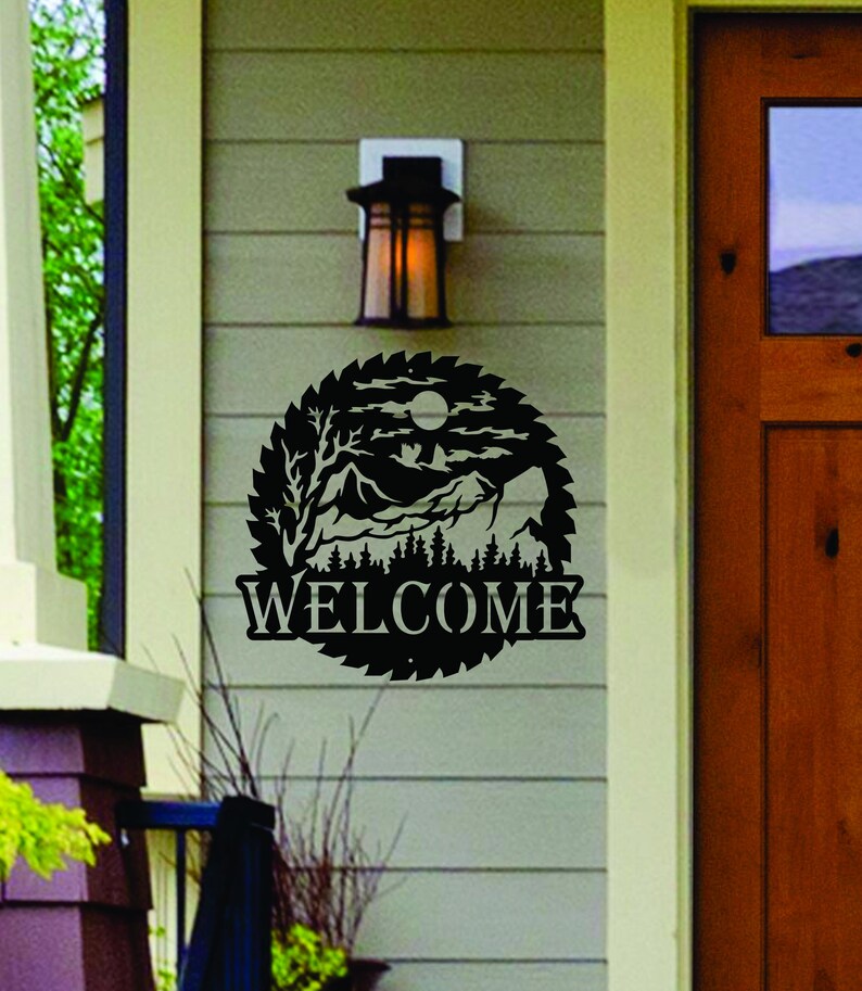 Welcome Forest Sence Sawblade ** Metal Sign ** - Etsy