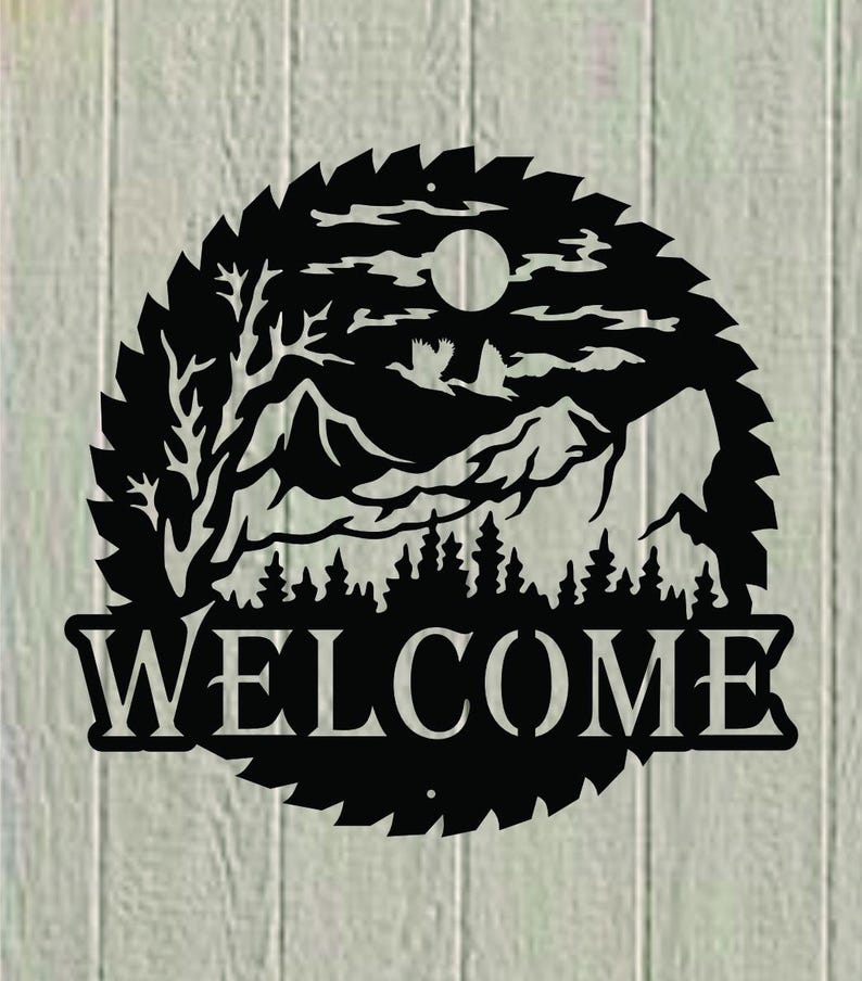 Welcome Forest Sence Sawblade ** Metal Sign ** - Etsy
