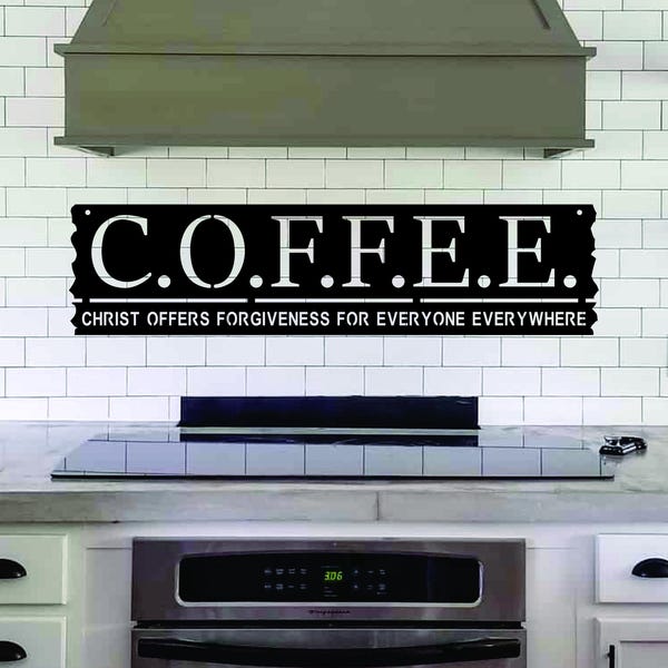 Coffee Christ Sign - Etsy