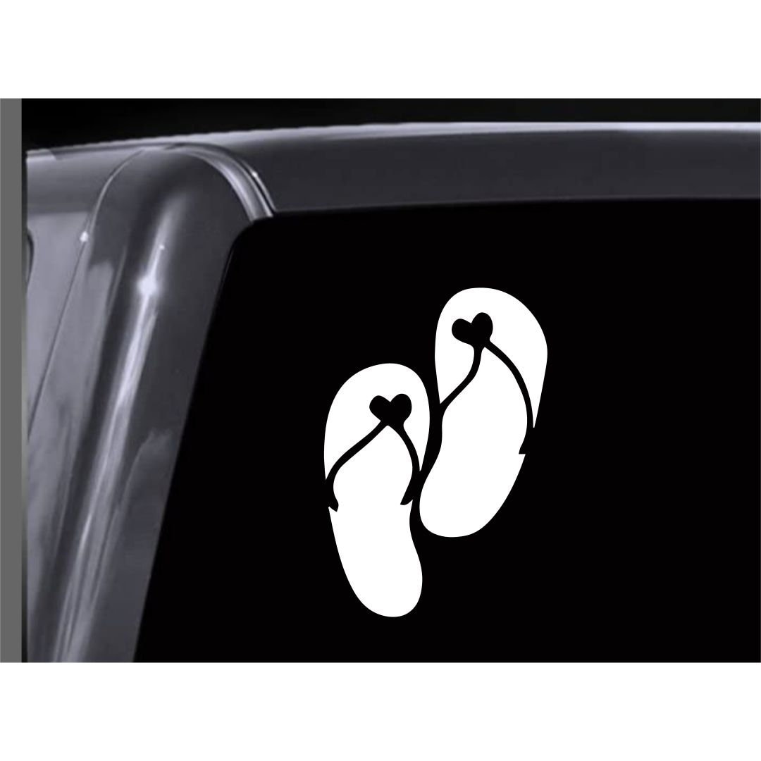 FLIP FLOPS Vinyl Decal. Car Window Sticker - Etsy