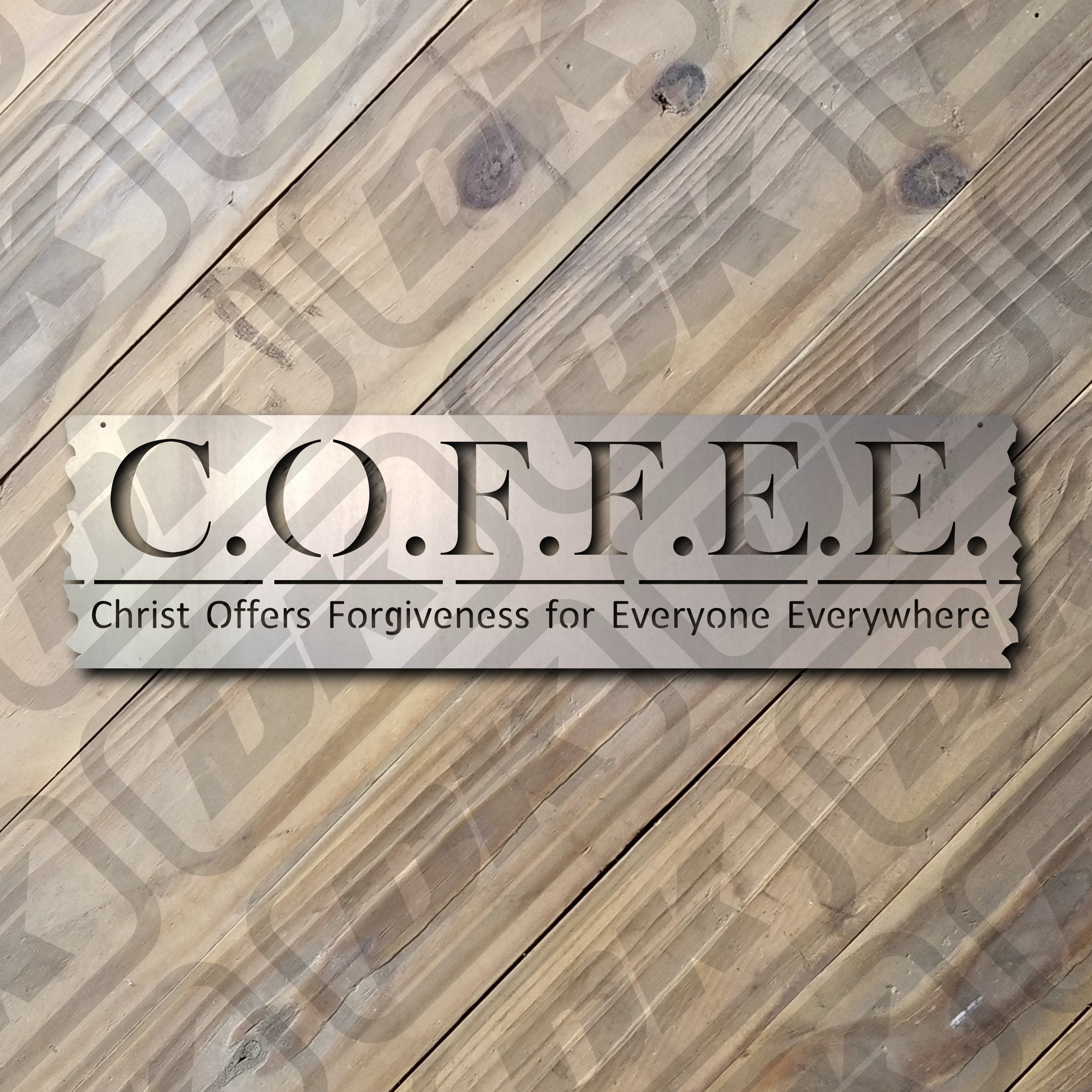 COFFEE Metal Sign Christain Wall Decor / Christian Wall Sign/ Christian ...