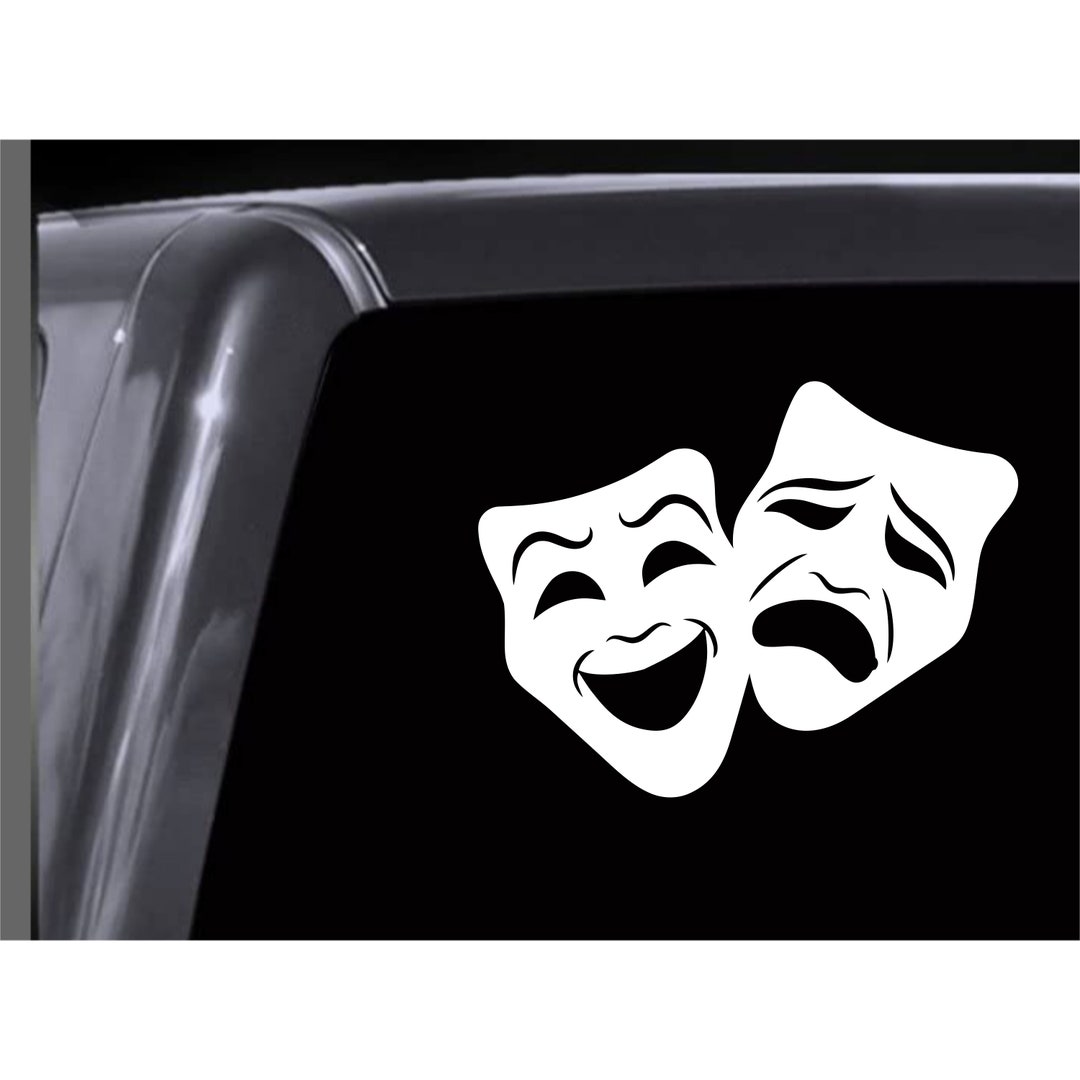 Cinema Comedy and Tragedy Vinyl Decal. Car, Truck, Window, Wall, Mirror ...