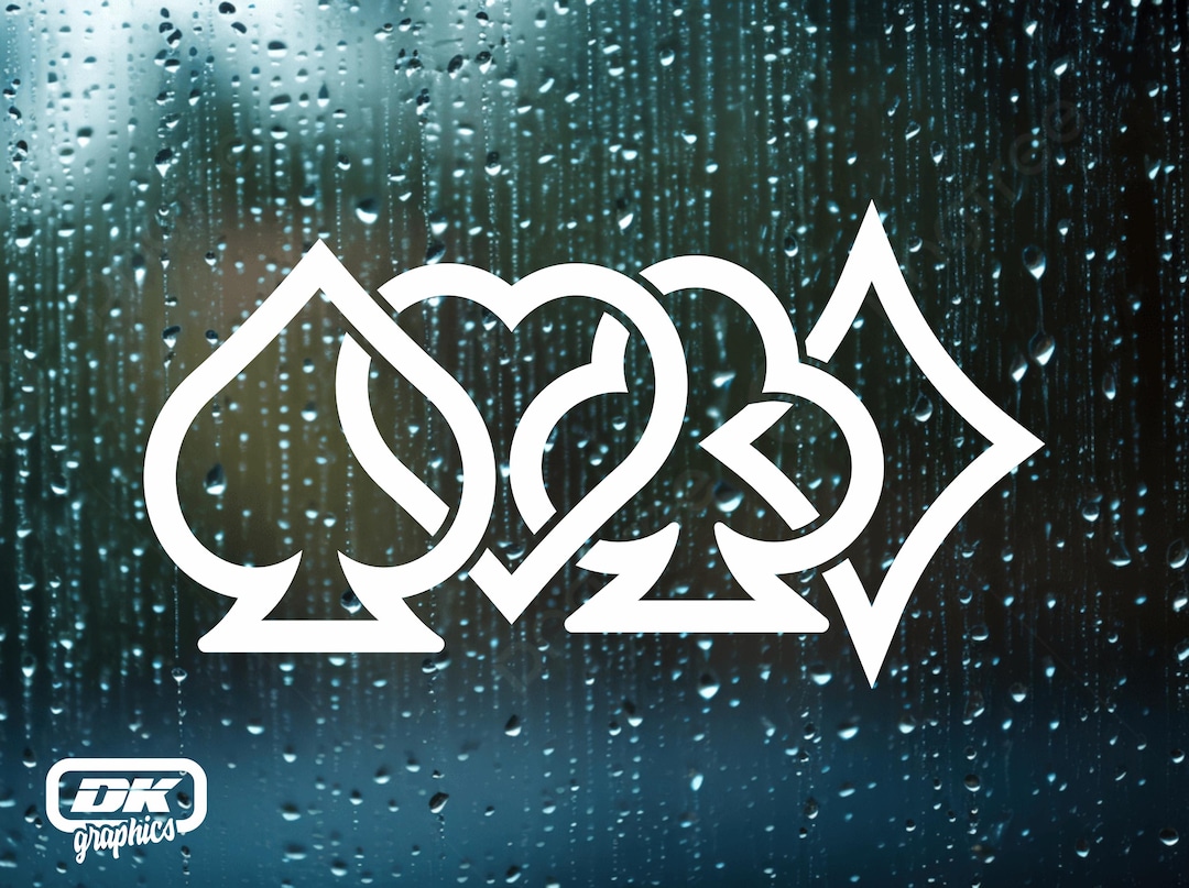 POKER CARD Symbols Vinyl Decal. Car Window Sticker - Etsy