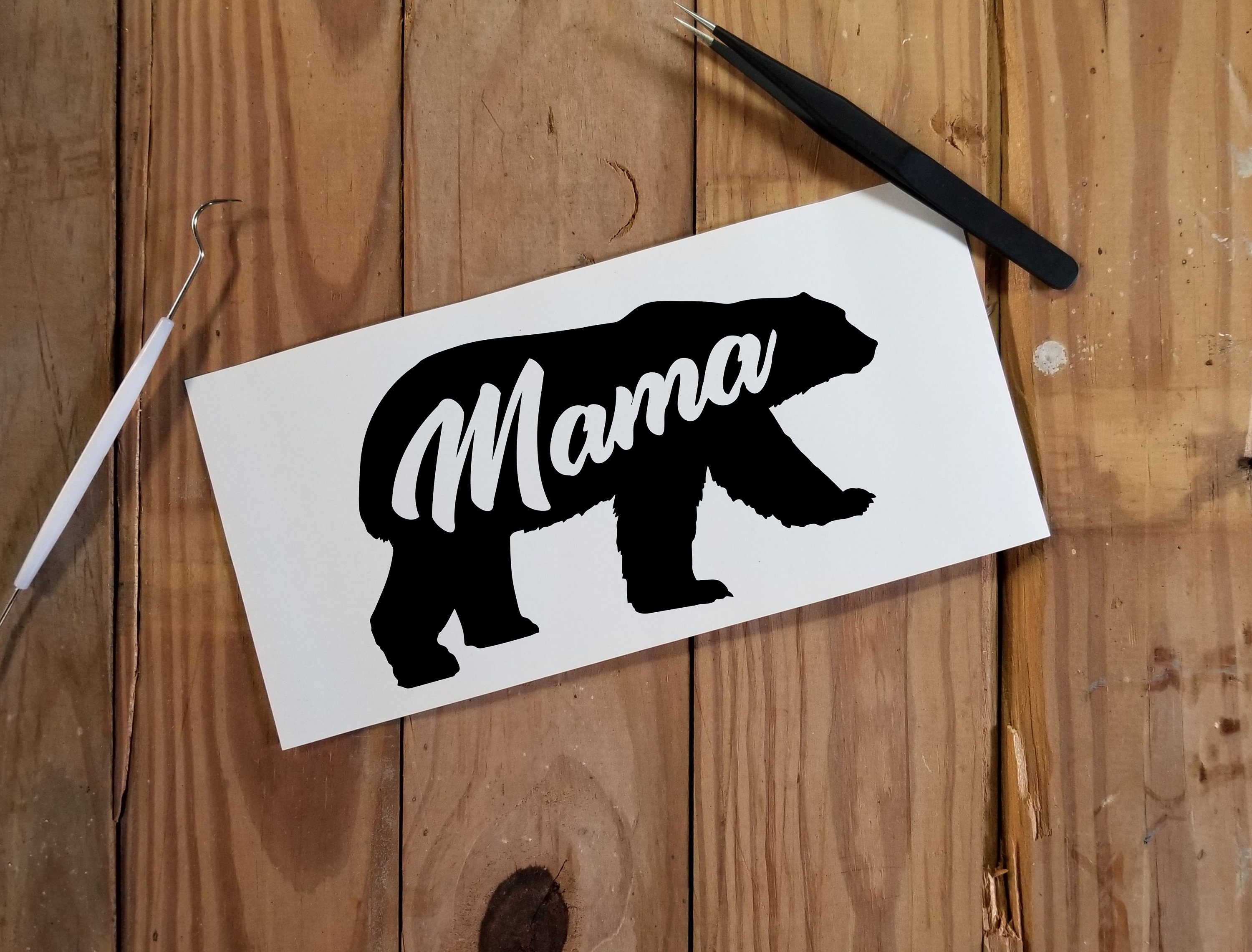 Mama Bear Decal, Bear Decal, Mama Bear Sticker, Arrow Decal, Family ...