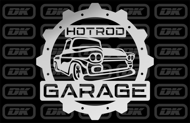 HOT ROD GARAGE ** Metal Sign ** Hot Rod, Rat Rod, Racecar, Wall Decor ...