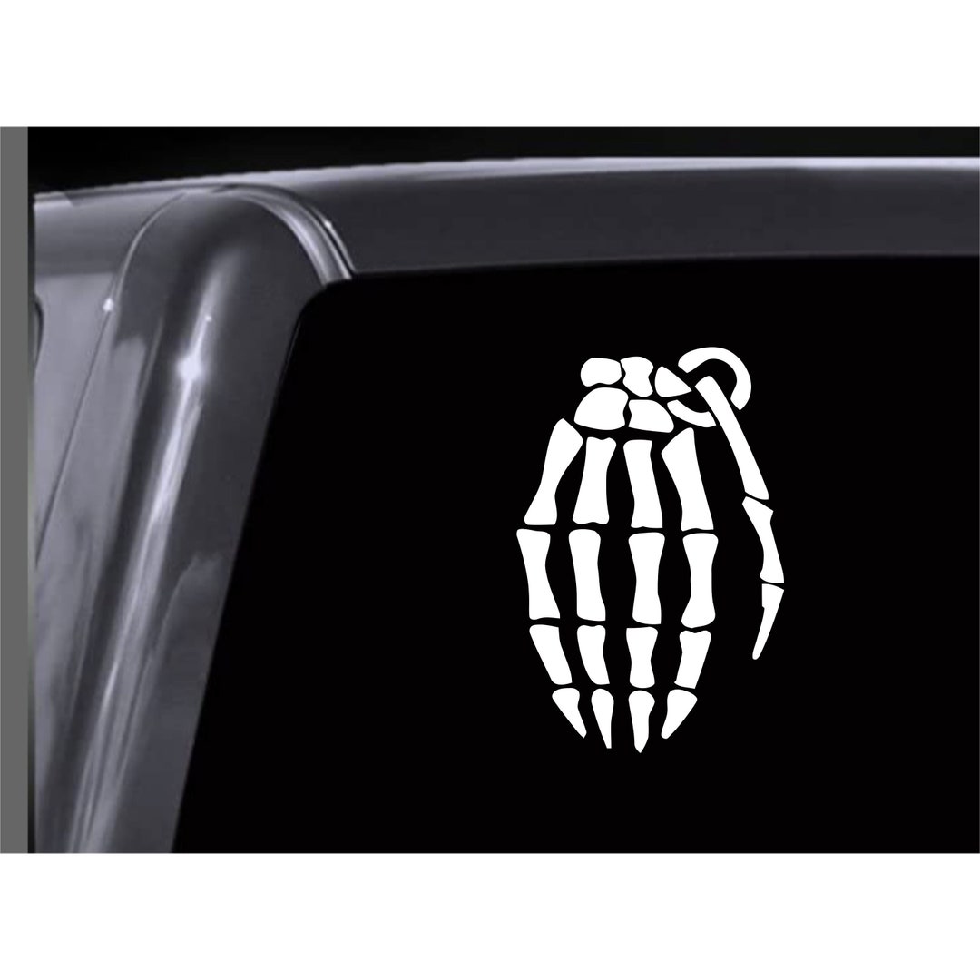HAND GRENADE Vinyl Decal Car, Truck, Window, Wall, Mirror, Bumper ...
