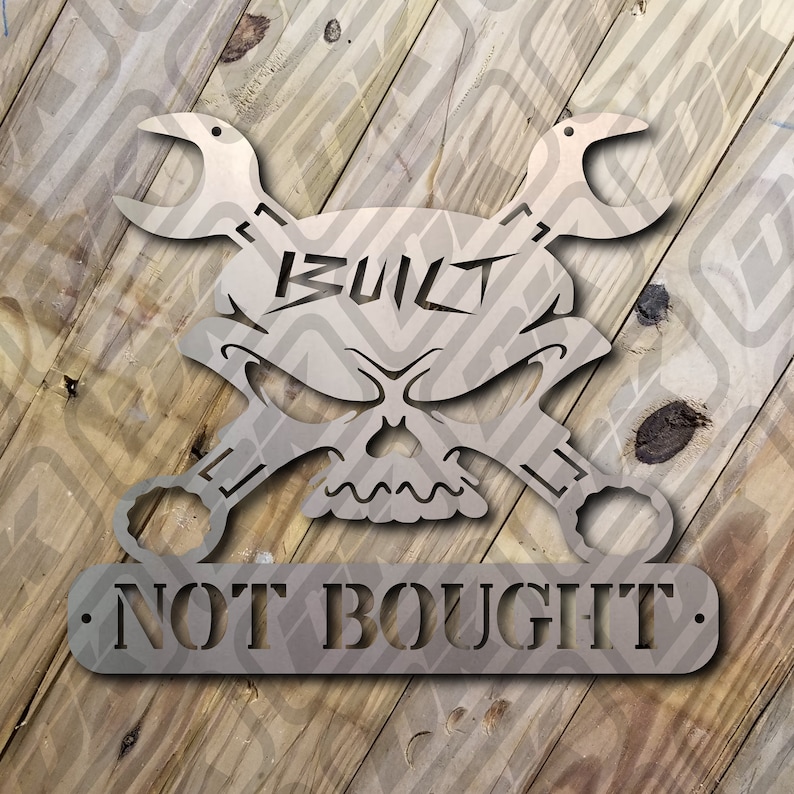 BUILT Not BOUGHT ** Metal Sign ** Hot Rod, Rat Rod, Racecar, Wall Decor ...