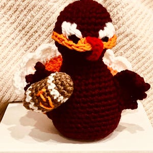 Lil HOKIE Mascot- Handmade Crocheted Virginia Tech Mascot Plushie - Etsy