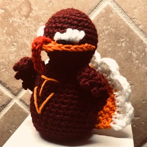 Lil HOKIE Mascot- Handmade Crocheted Virginia Tech Mascot Plushie - Etsy