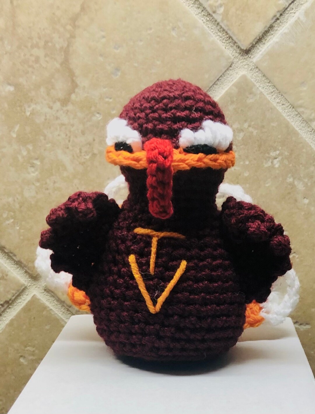 Lil Hokie Bird- Handmade Crocheted Virginia Tech Mascot Hokie Plushie ...