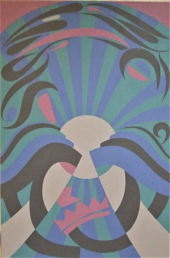 Ron Waddams original painting Four and Twenty Elders acrylic English ...