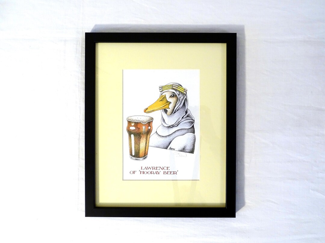 Simon Drew Lawrence of Arabia Hooray Beer Framed Signed Art - Etsy