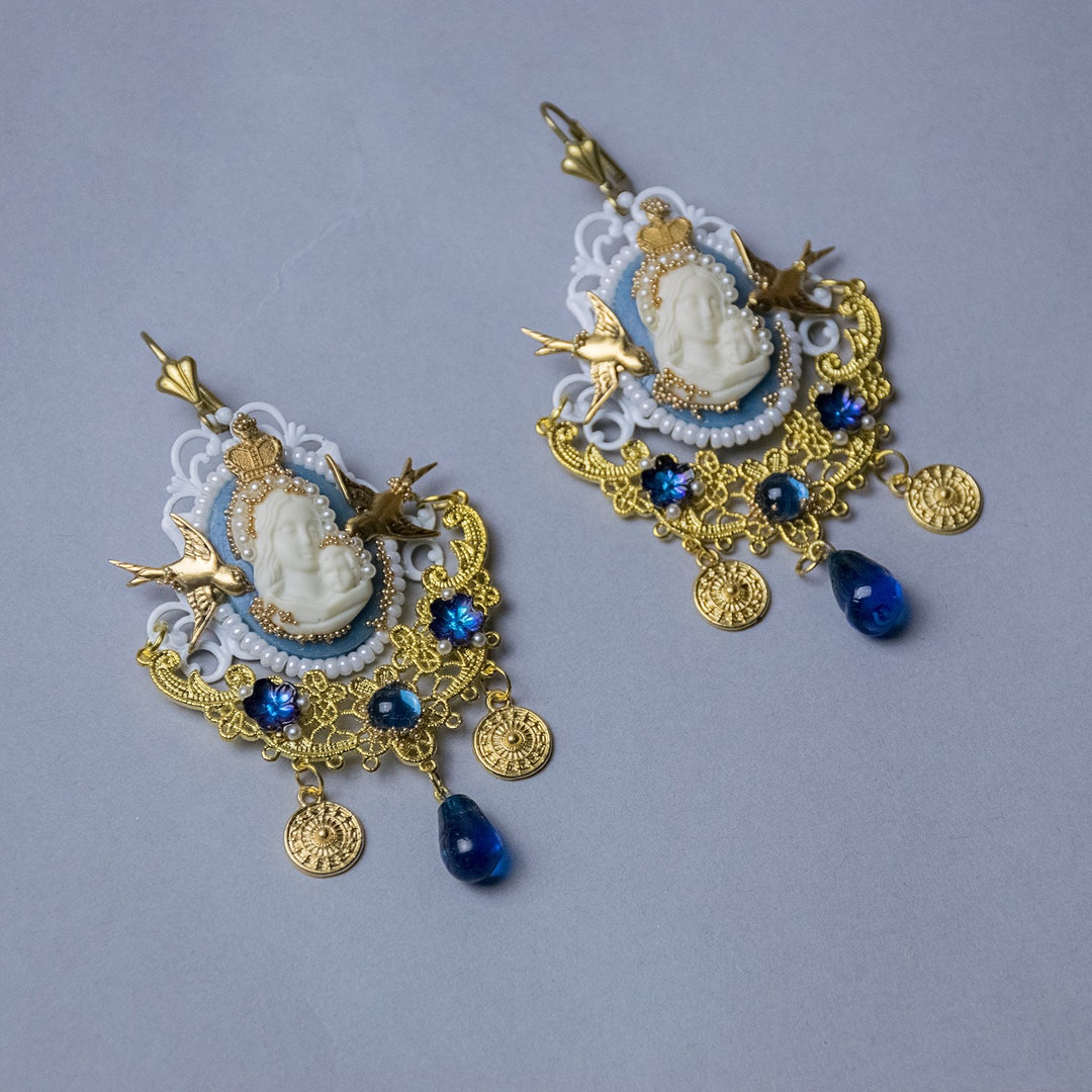 Earrings in Religious Baroque Style - Etsy