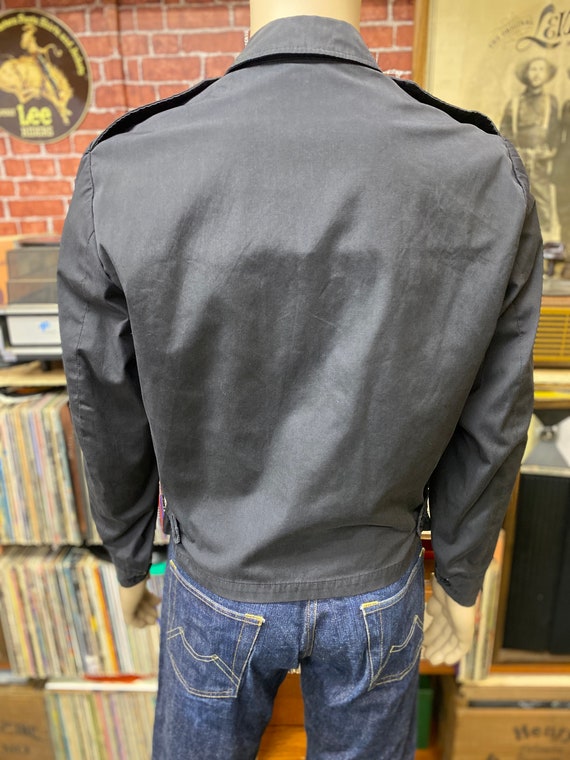 US Navy black windbreaker utility work lined jacket s… - Gem