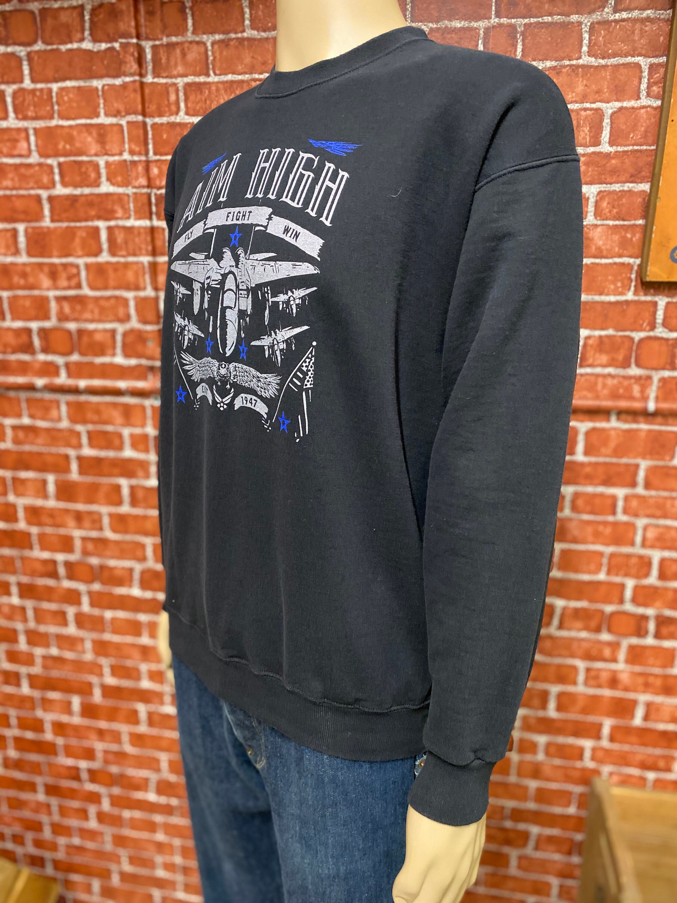 U.S. Air Force AIM High Black Sweatshirt Soft Cotton Size Medium - Etsy