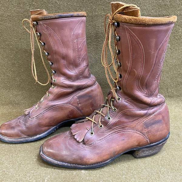 Lace up Packer Boots - Etsy