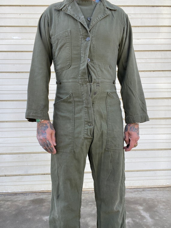 U.S. Army olive green coveralls Type I utility mechan… - Gem