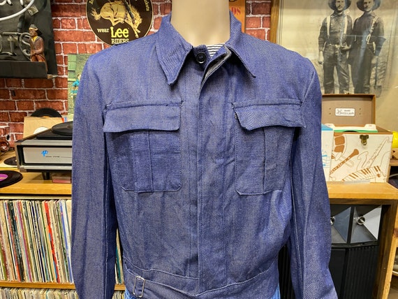80's Battlefield work wear mechanic garage denim jack… - Gem
