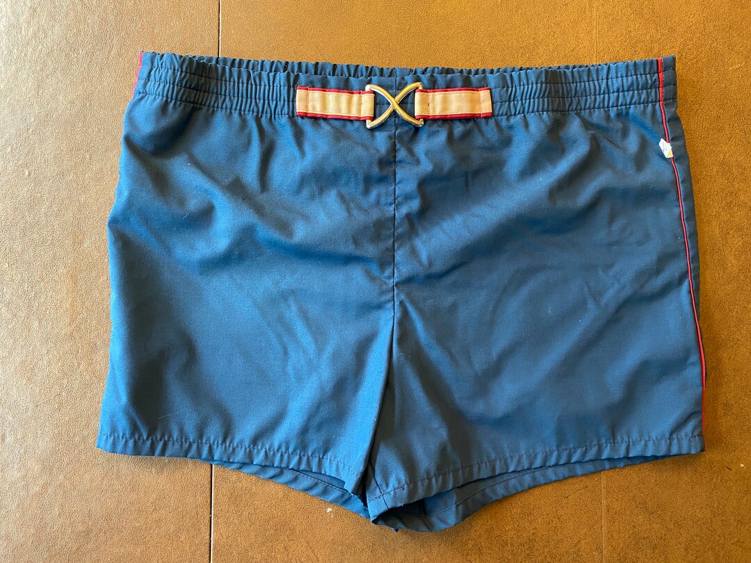 70's Jantzen Blue Swim Shorts Cotton Trunks Size 36 Made in U.S.A. - Etsy