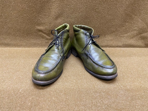 RARE Red Wing chukka ankle boots green leather size 1… - Gem