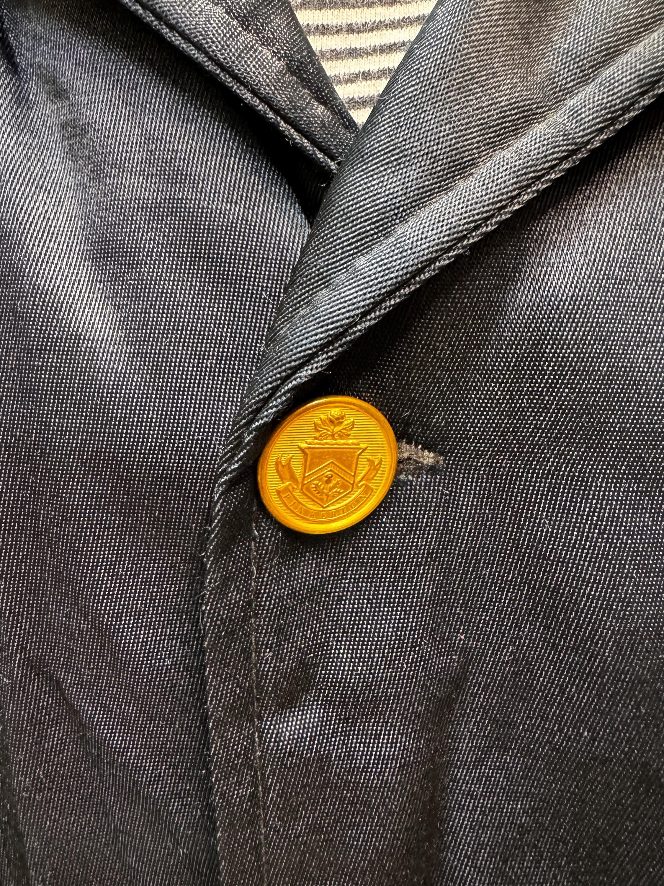 90's Police Security State Trooper Blue Quilted Lining Jacket Size ...