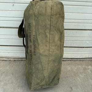 70's U.S. Army Heavy Duty Canvas Top Load Stencil Duffel Bag. - Etsy