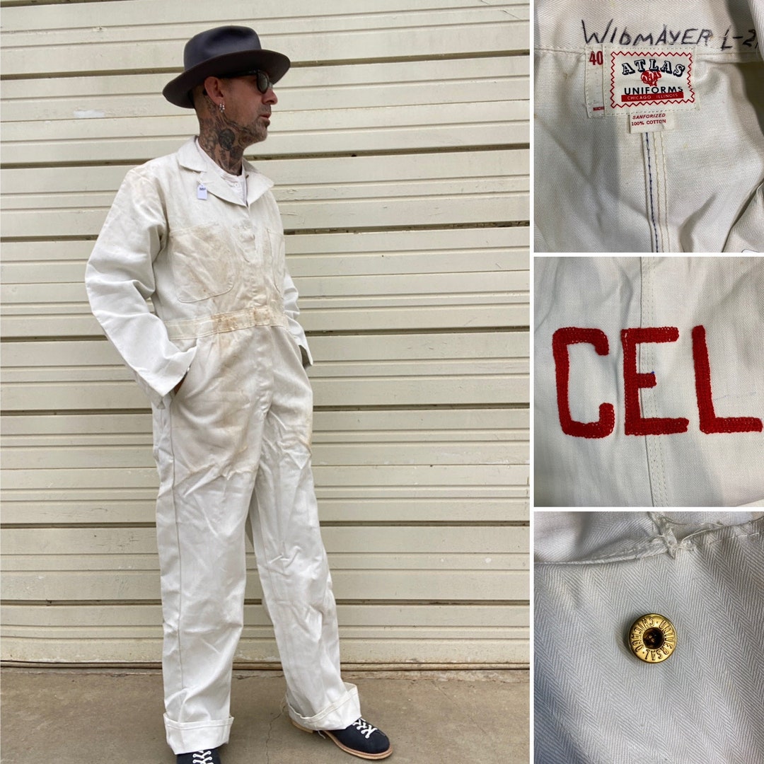 Deadstock 70's Atlas Uniforms Chicago Illinois White Outfit Coverall ...