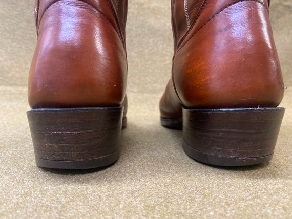 Sanders cowboy western ranch stitching leather boots … - Gem