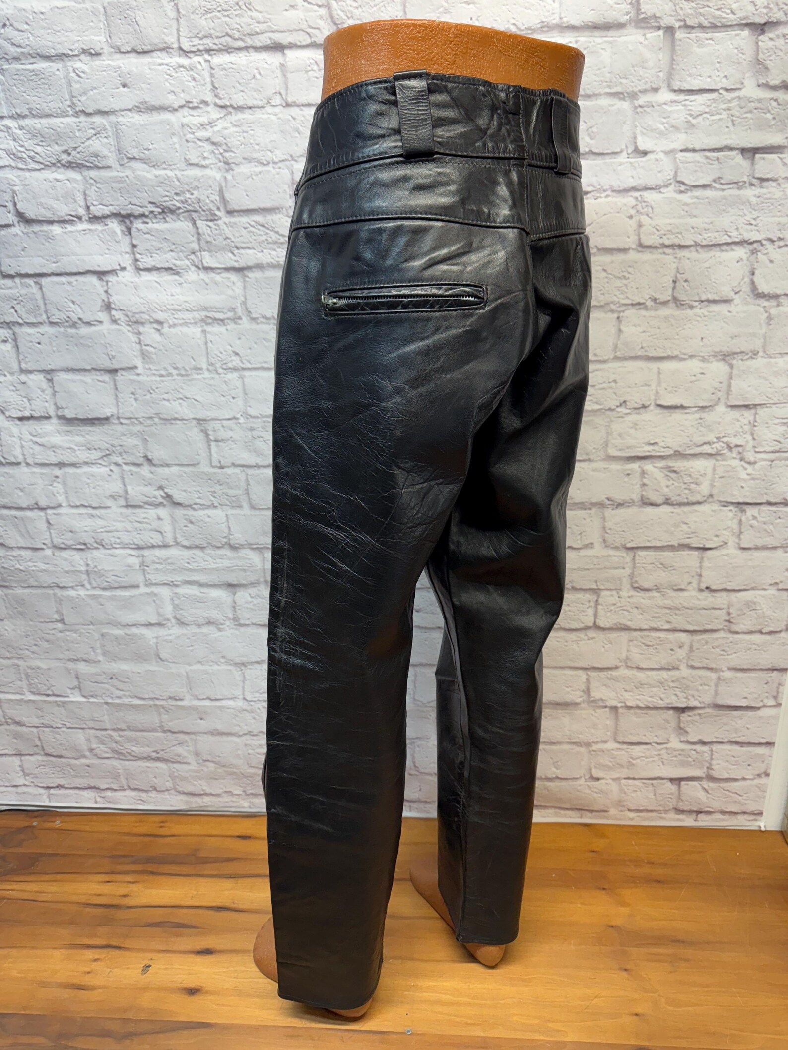 80's AMF Harley-davidson Motorcycle Racing Rider Black Leather Biker ...