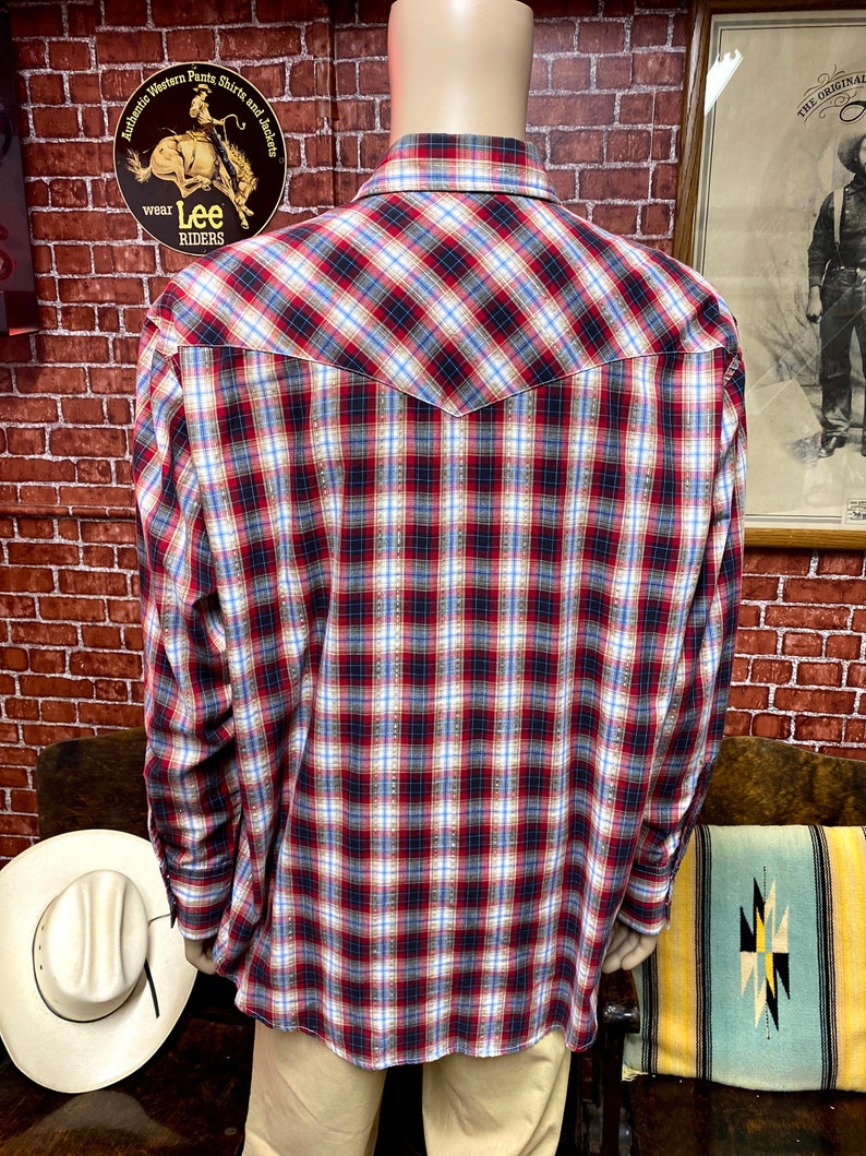 Rustler by Wrangler Western Cowboy Rodeo Fair Ranch Red Plaid - Etsy