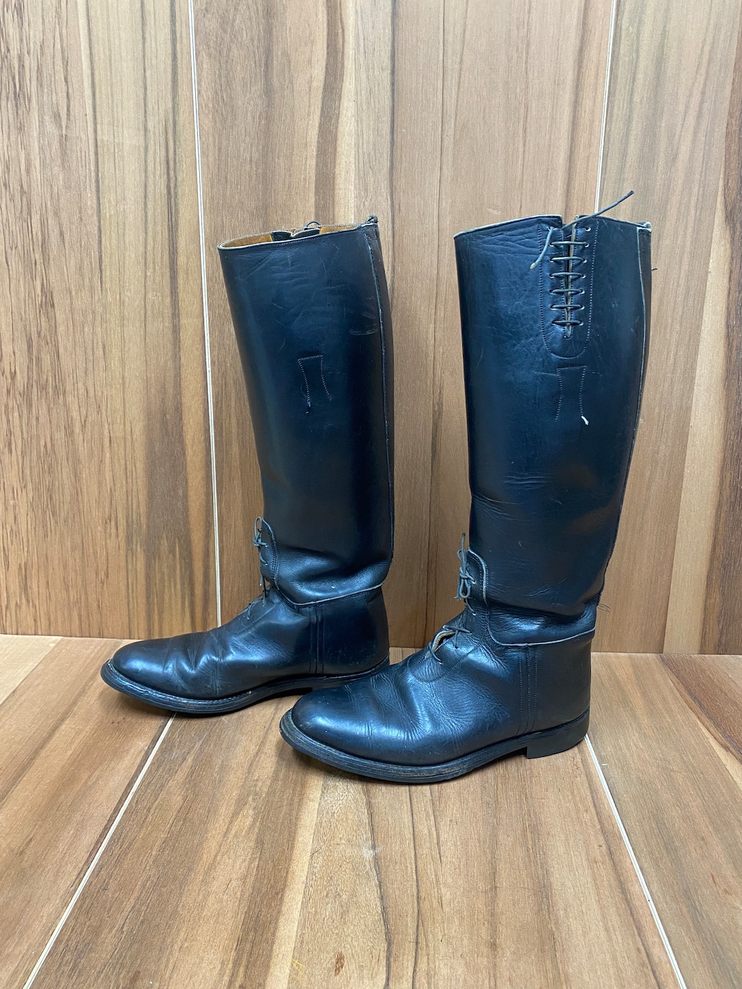Vtg GT Hawkins Motorcycle Riding Equestrian State Trooper Tall Black ...