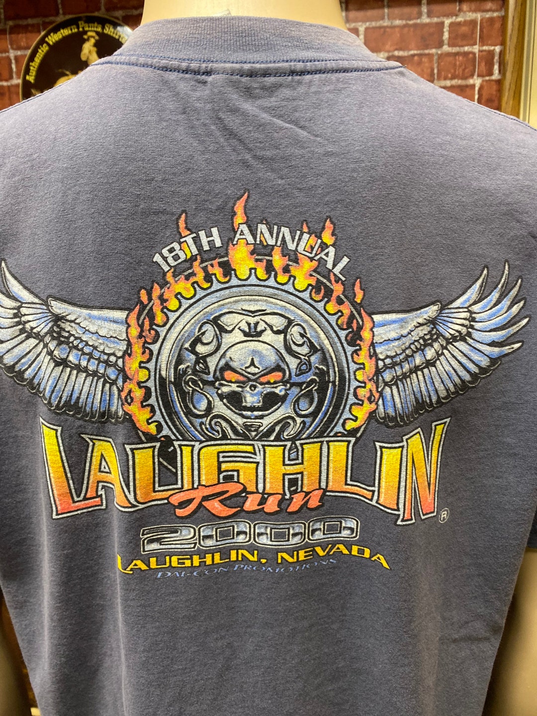 18th Laughlin Annual River Run Bike Week Motorcycle Gray T-shirt Size ...
