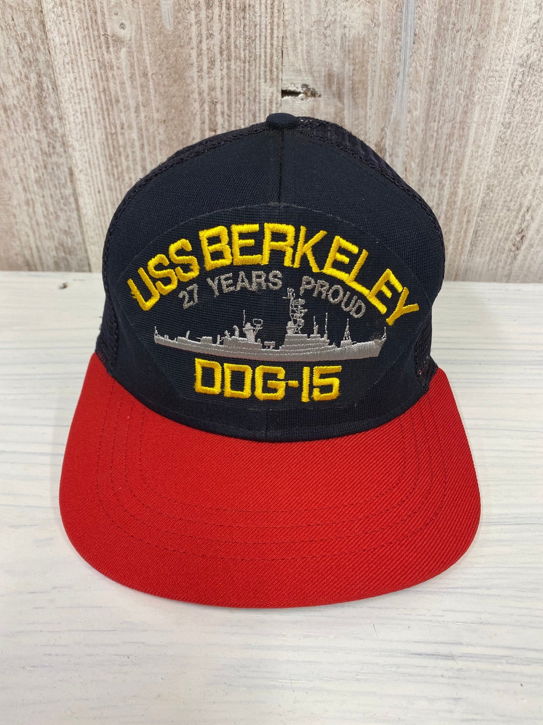 USS Berkeley DDG-15 Embroidered US Navy Blue Snapback Hat Made in U.S.A ...